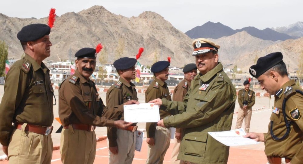 ADGP SD Singh Jamwal felicitates newly recruits of Ladakh Police ...