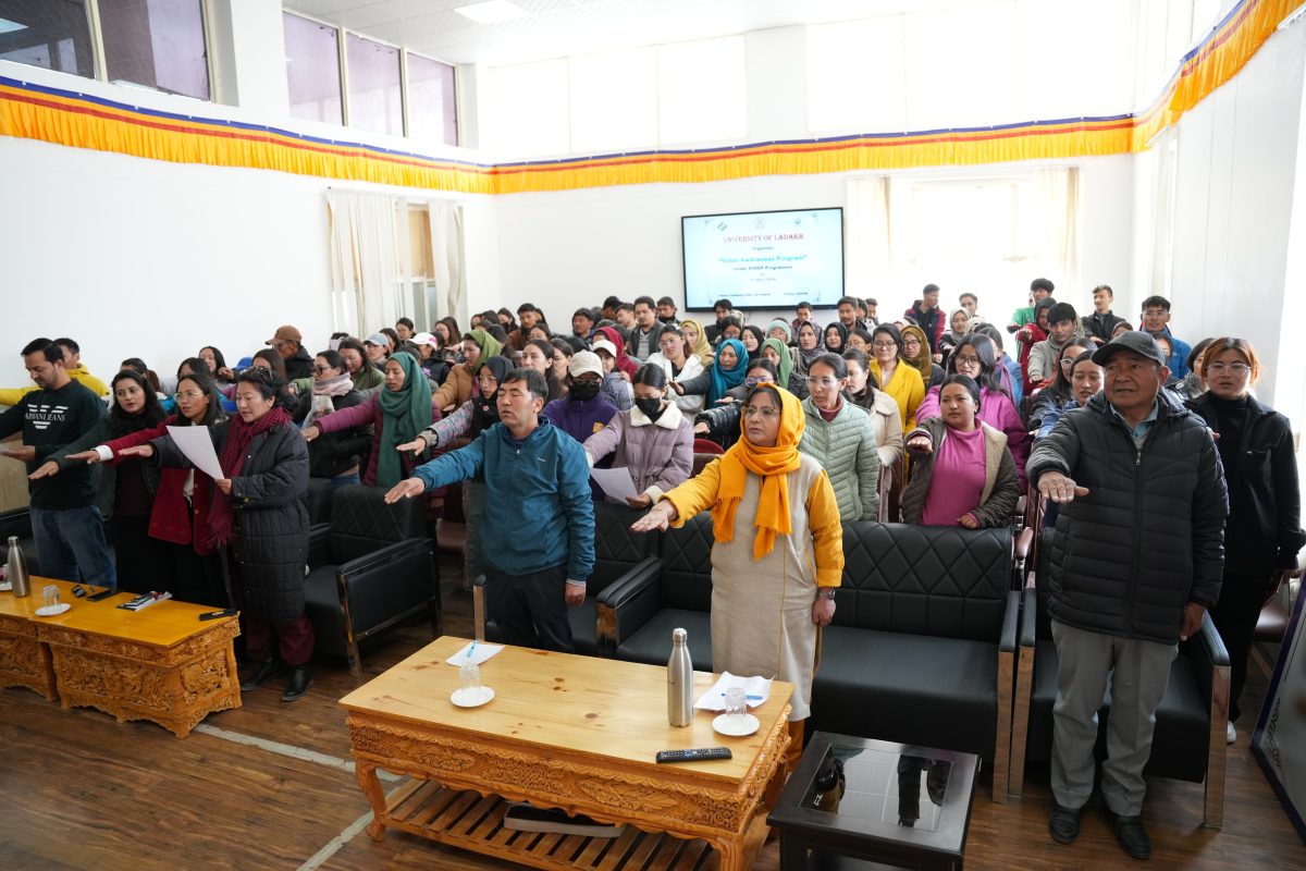 SVEEP Campaign organised in University of Ladakh with voting pledge ...