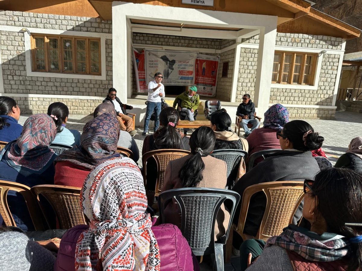 SVEEP Team Ladakh conducts voter awareness campaign at Hemya village ...