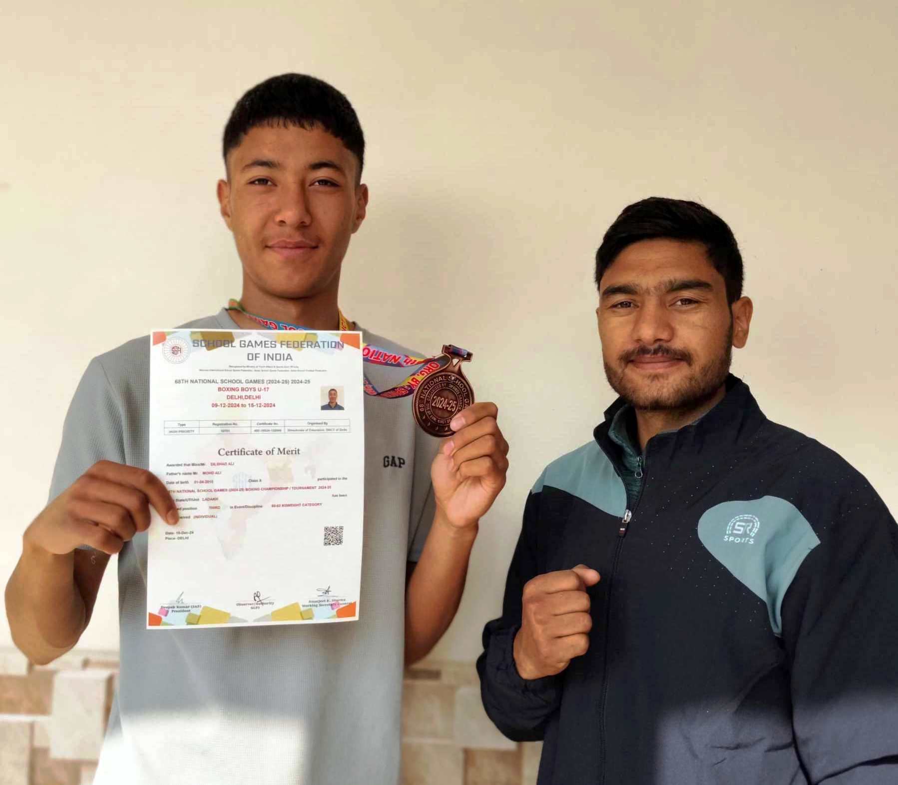 Ladakhi Boxer Dilshad Ali wins Bronze at 68th School National Games ...