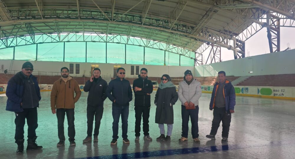 Angchuk inspects ICE Hockey Rink NDS for CEC CUP, Khelo India Program ...