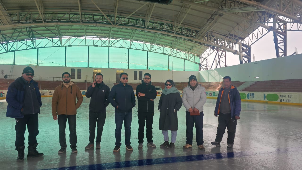 Angchuk inspects ICE Hockey Rink NDS for CEC CUP, Khelo India Program ...
