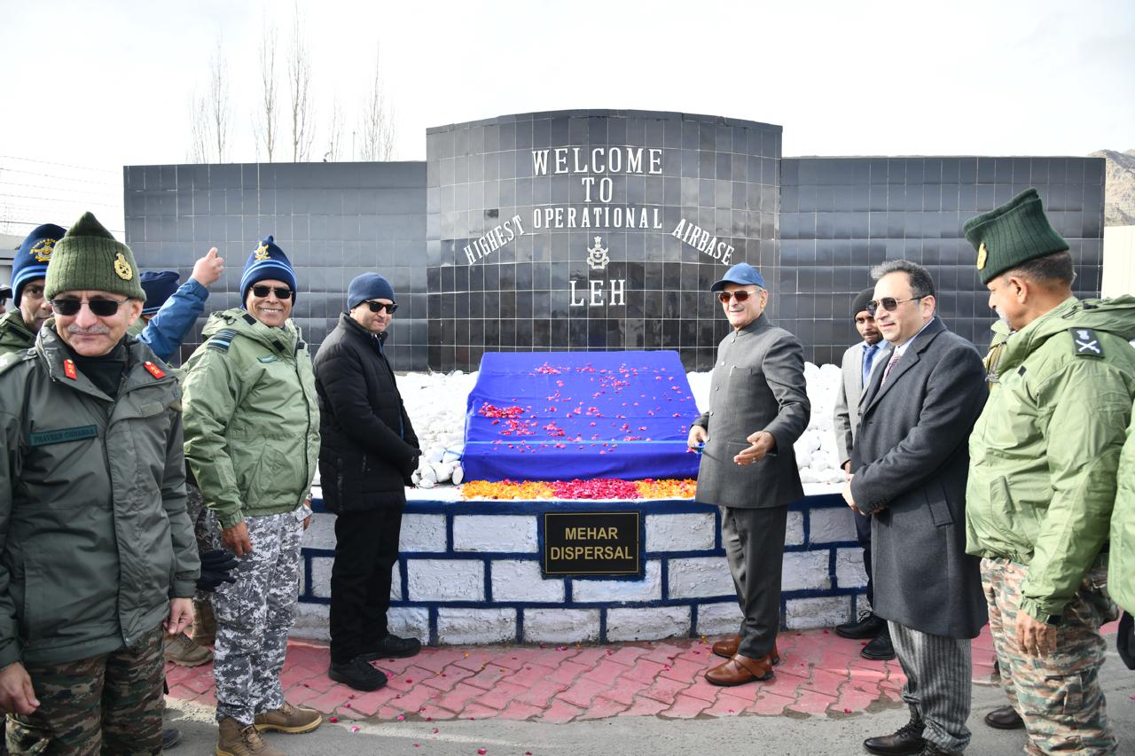 LG Kavinder Inaugurates ₹452-Cr Parallel Taxi Track at Leh Airbase ...